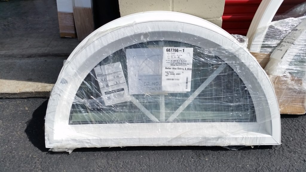 34-1/8 W x 17-3/4 H - Circle Top Replacement Window - 2 In Stock - $95 ...